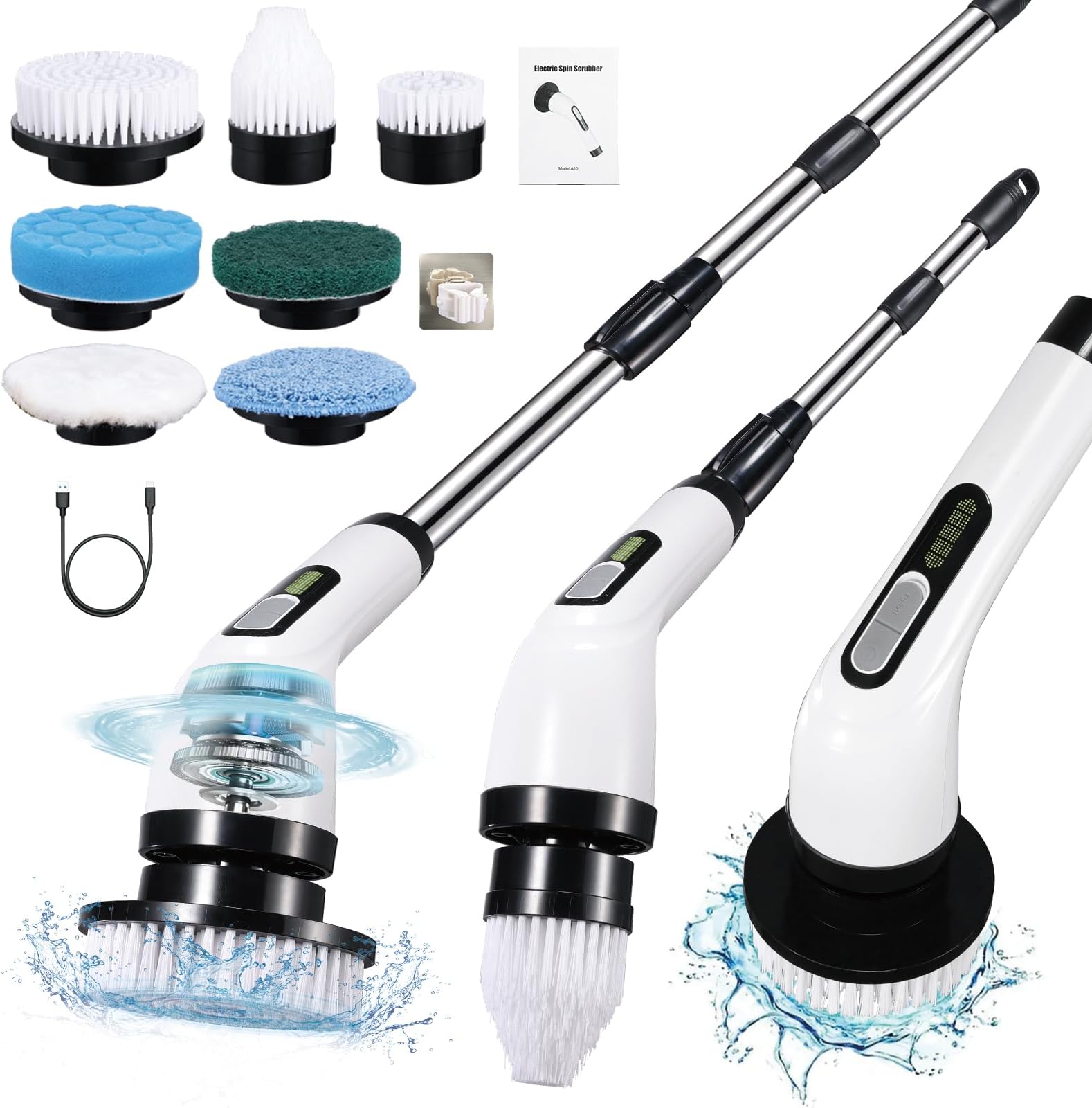 Amazon.com: Electric Spin Scrubber, Cordless Cleaning Brush with 9 ...