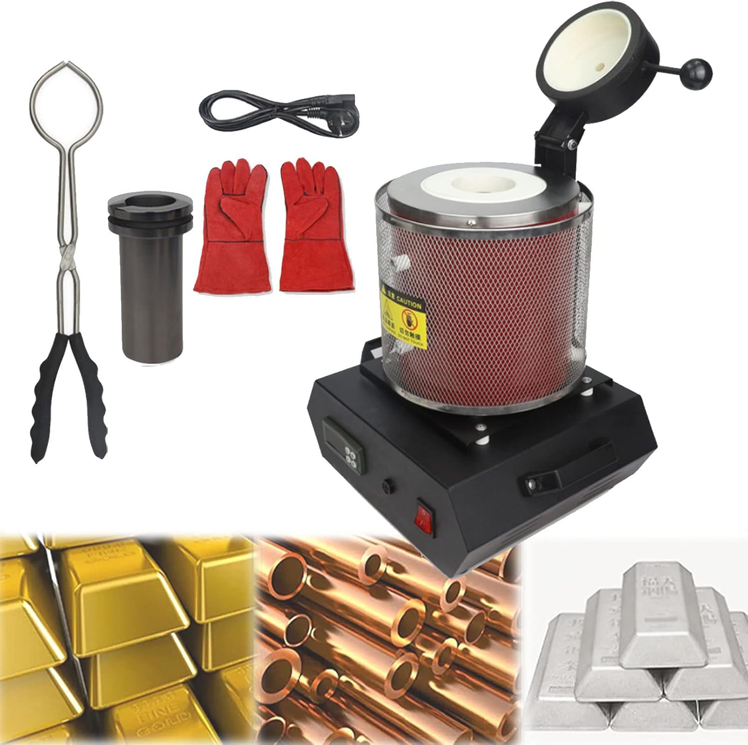 Amazon.com: GIZMIT Portable Gold Melting Furnace, Electric Digital ...
