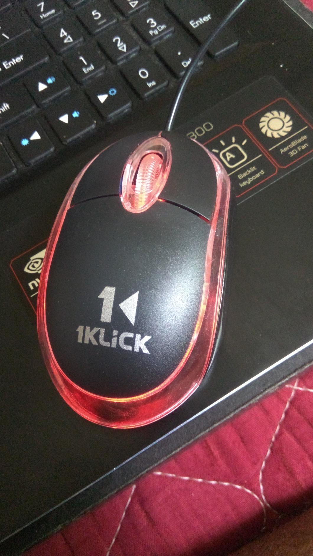 Amazon.in: Buy 1KLICK 220 3D Wired Optical Mouse (Black) Online at Low ...