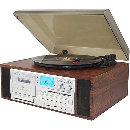 Amazon.com: Boytone BT-28SPM, Bluetooth Classic Style Record Player ...