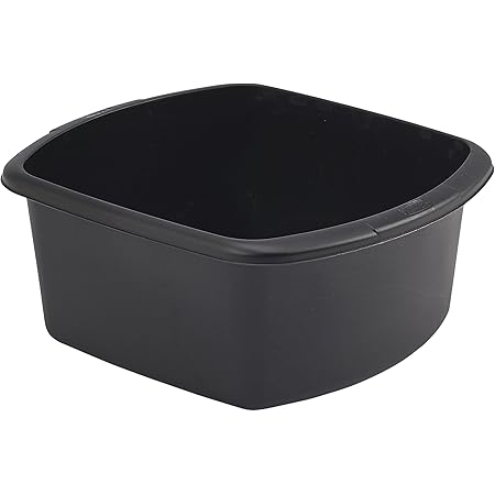 Whitefurze Rectangular Bowl, Plastic, Black, Large : Amazon.co.uk