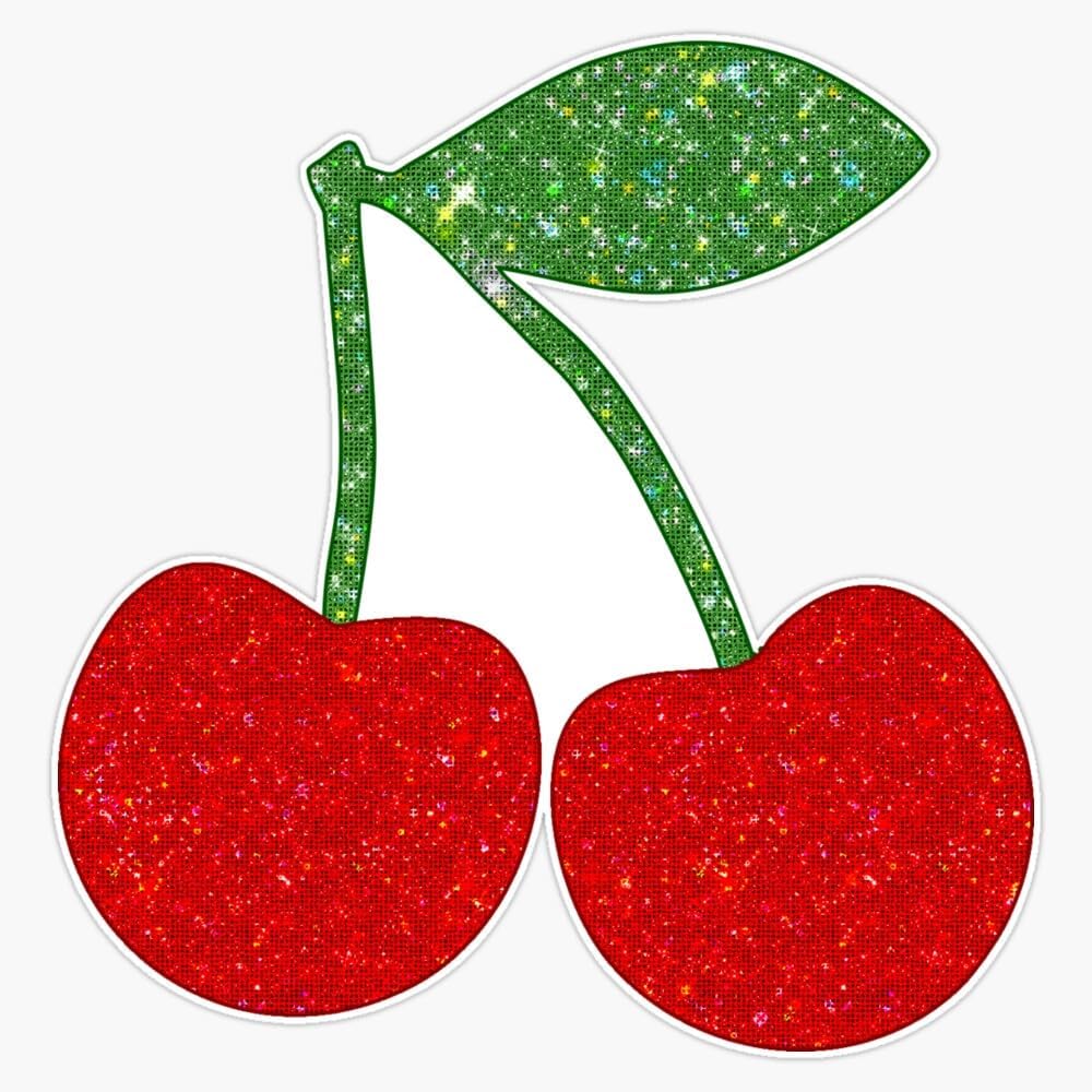 Amazon.com: Glitter Cherries Sticker Vinyl Waterproof Sticker Decal Car ...