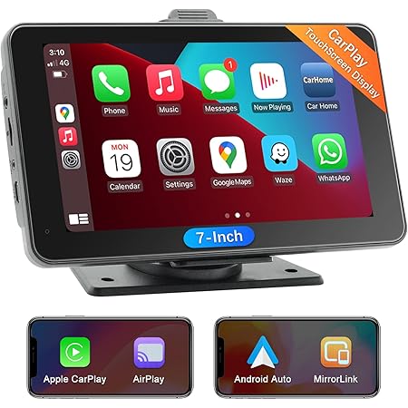 7-Zoll Android Auto Wireless Apfel Carplay Autoradio, IPS Touchscreen ...