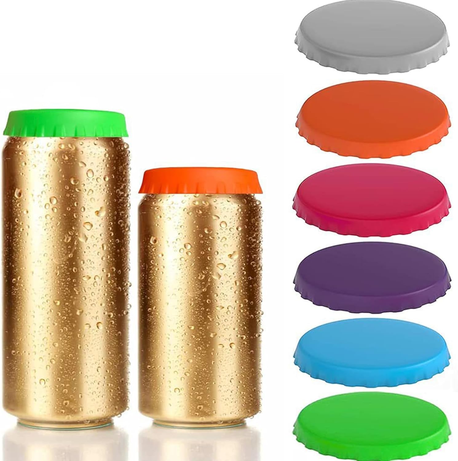 Amazon.com: Altsuceser 6Pcs Silicone Soda Can Lids, Reusable Silicone ...