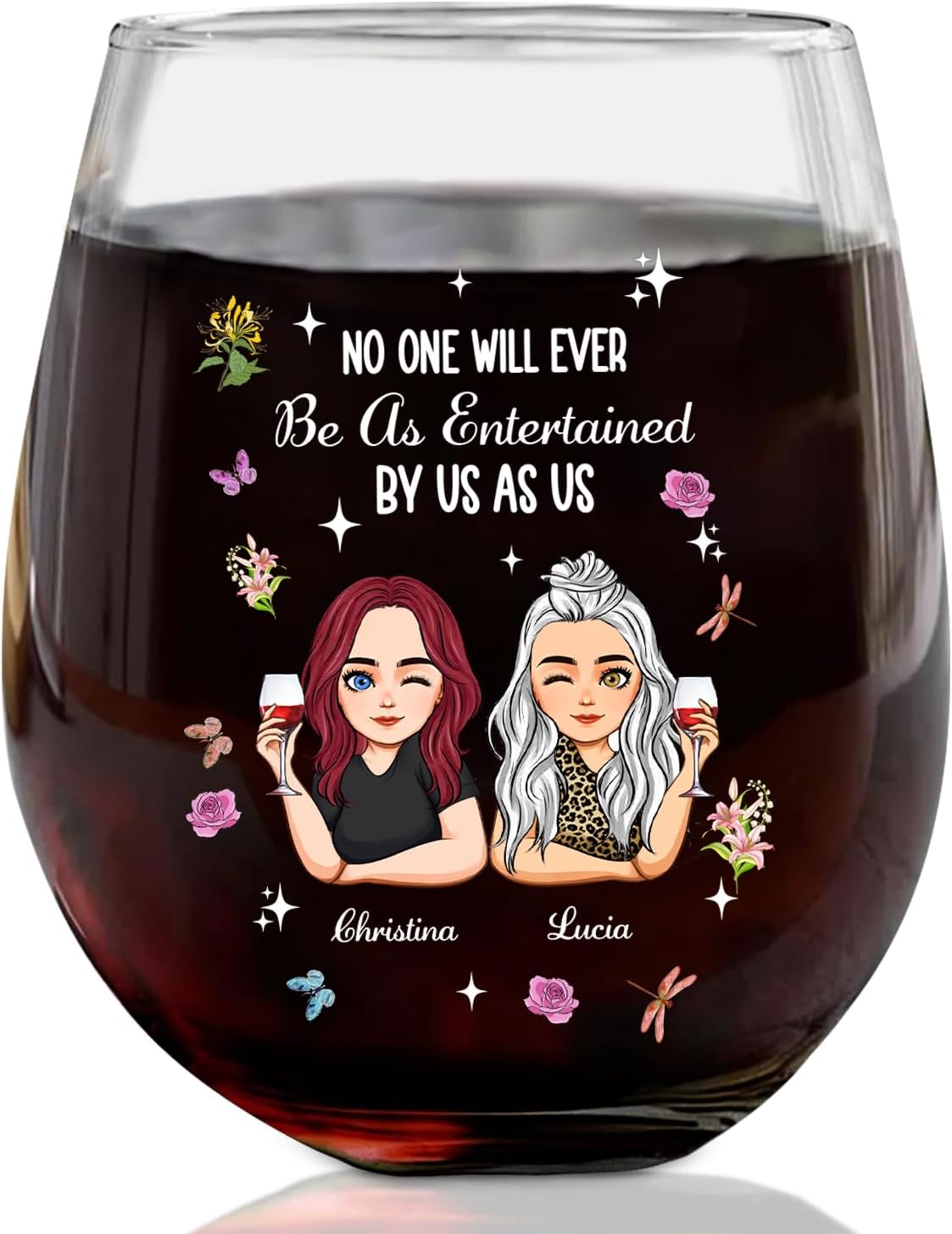 Amazon.com: Personalized Best Friend Wine Glass - No One Will Ever Be ...