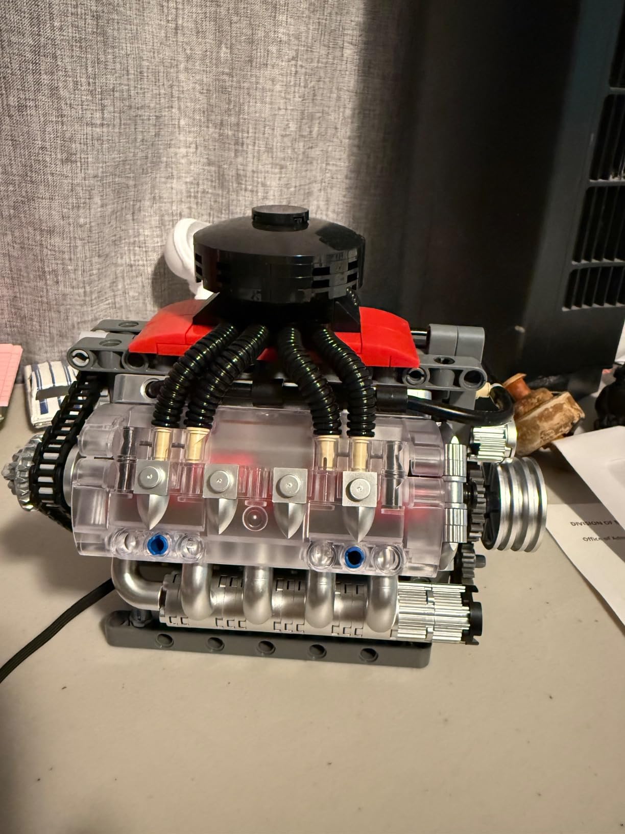 Amazon.com: Mould King Mini V8 Engine Kits That Runs, Build Your Own ...