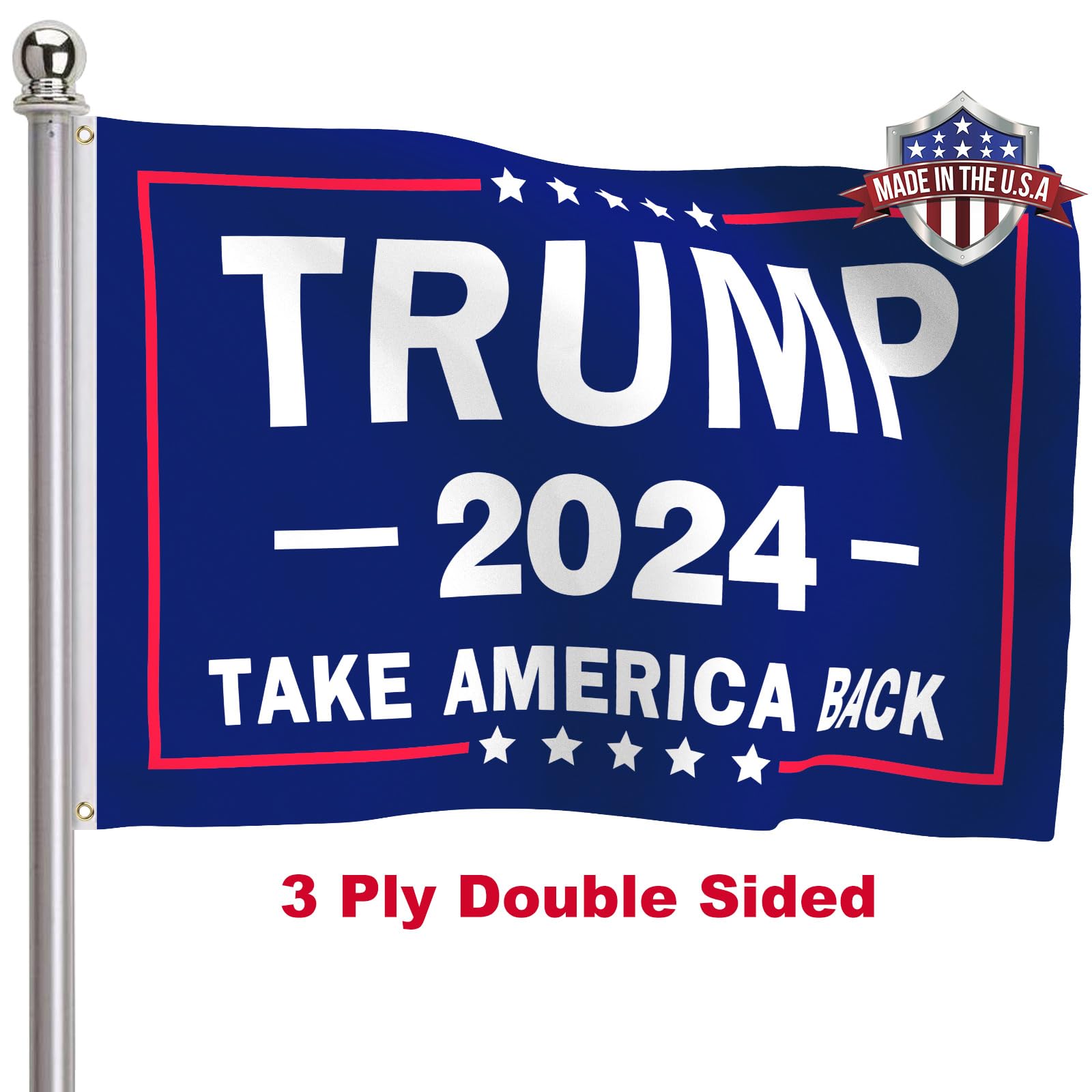 Snapklik Gamexcel Trump 2024 Flag 3x5 Outdoor Double Sided 3 Ply