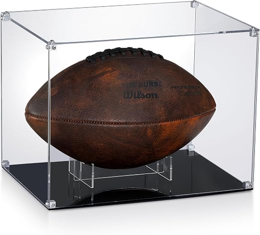 Amazon.com: MaiiTiproll All Clear Acrylic Football Display Case ...