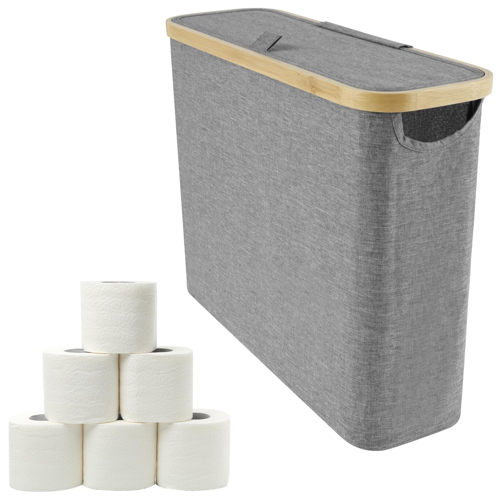 Mimoyalaso Toilet Paper Storage Basket Large Capacity Toilet Paper Bin ...