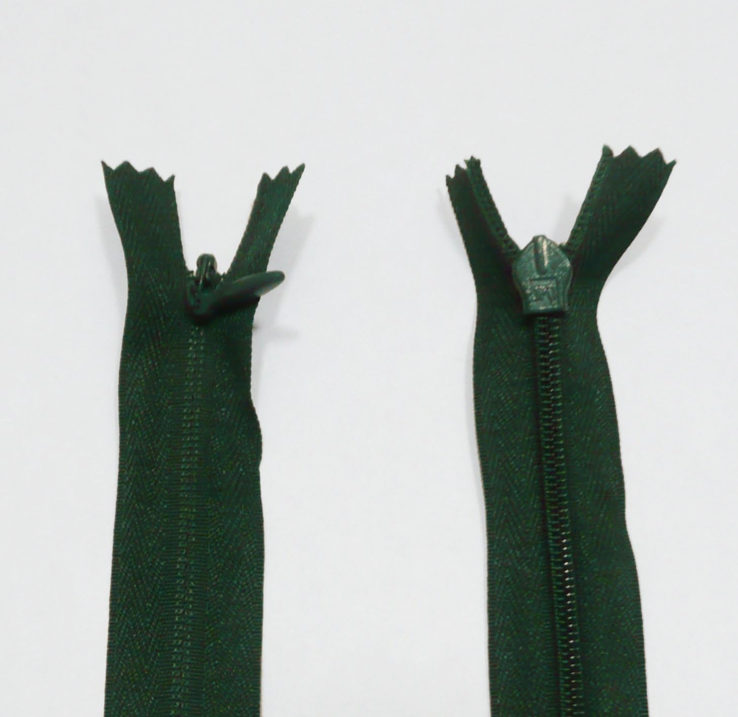 Amazon.com: 22" / 56cms Bottle Green Opti Concealed Invisible Zip ...