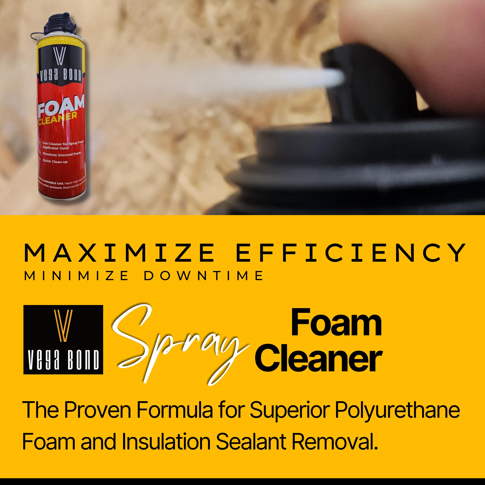 Snapklik.com : Vega Bond Spray Foam Gun Cleaner 15 Oz