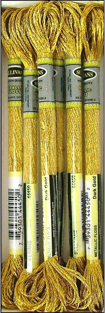 Amazon.com: Sullivans Metallic Floss-Dark Gold 6 per Box : Arts, Crafts ...