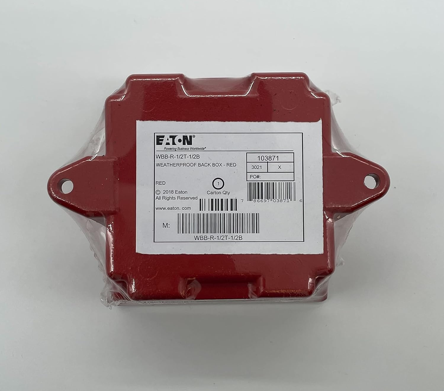 Amazon.com: Wheelock WBB-R-1/2T-1/2B Weather-Resistant Back Box (Red ...