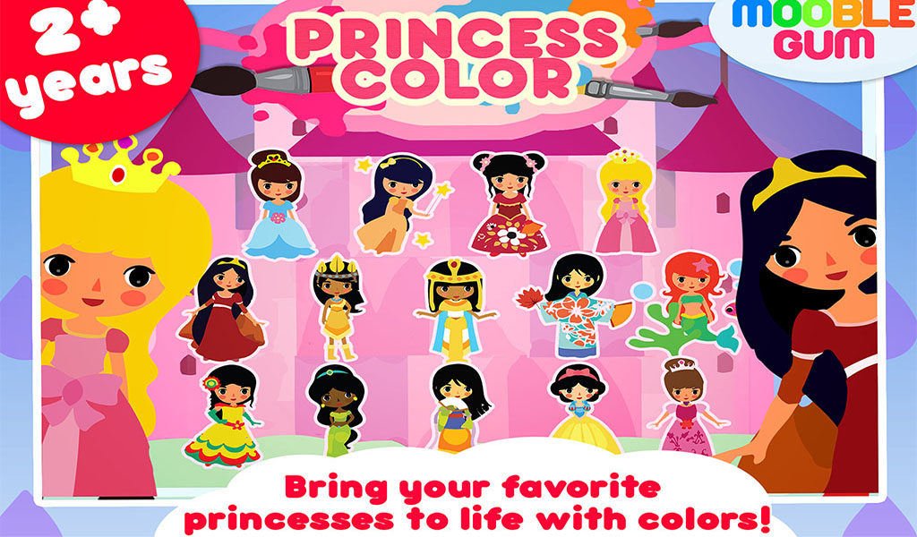 Princess Coloring Book - painting app for kids - paint and dress up ...