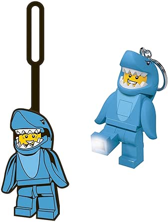 Amazon.com: LEGO Minifigures Shark Suit Guy Keychain Light & Silicone ...