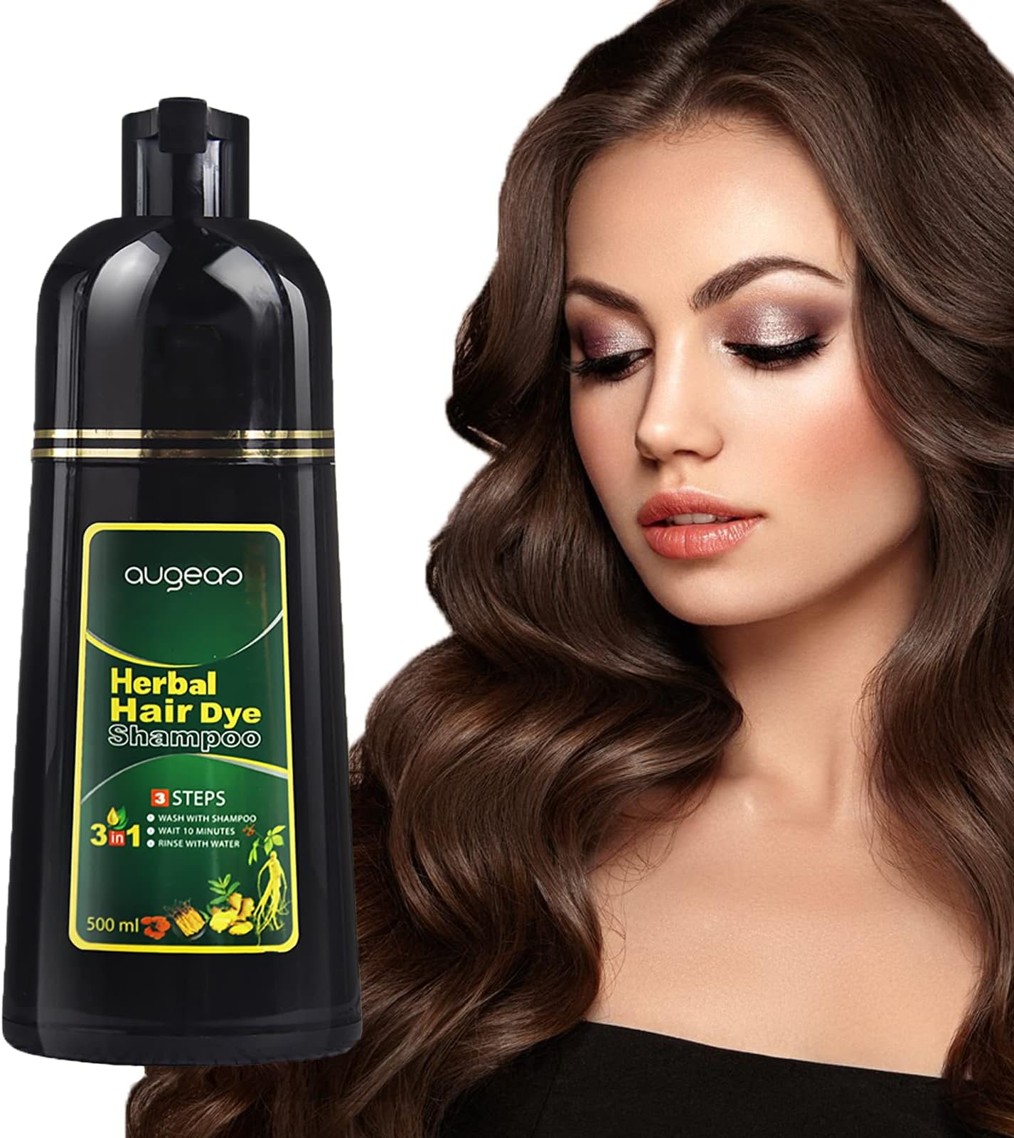 Amazon.com : Lancity Hair Dye Shampoo 3-In-1 Hair Color Shampoo Instant ...