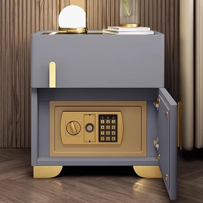Amazon.com: ERICAT Smart Nightstand with Hidden Safe, Bedside Table ...