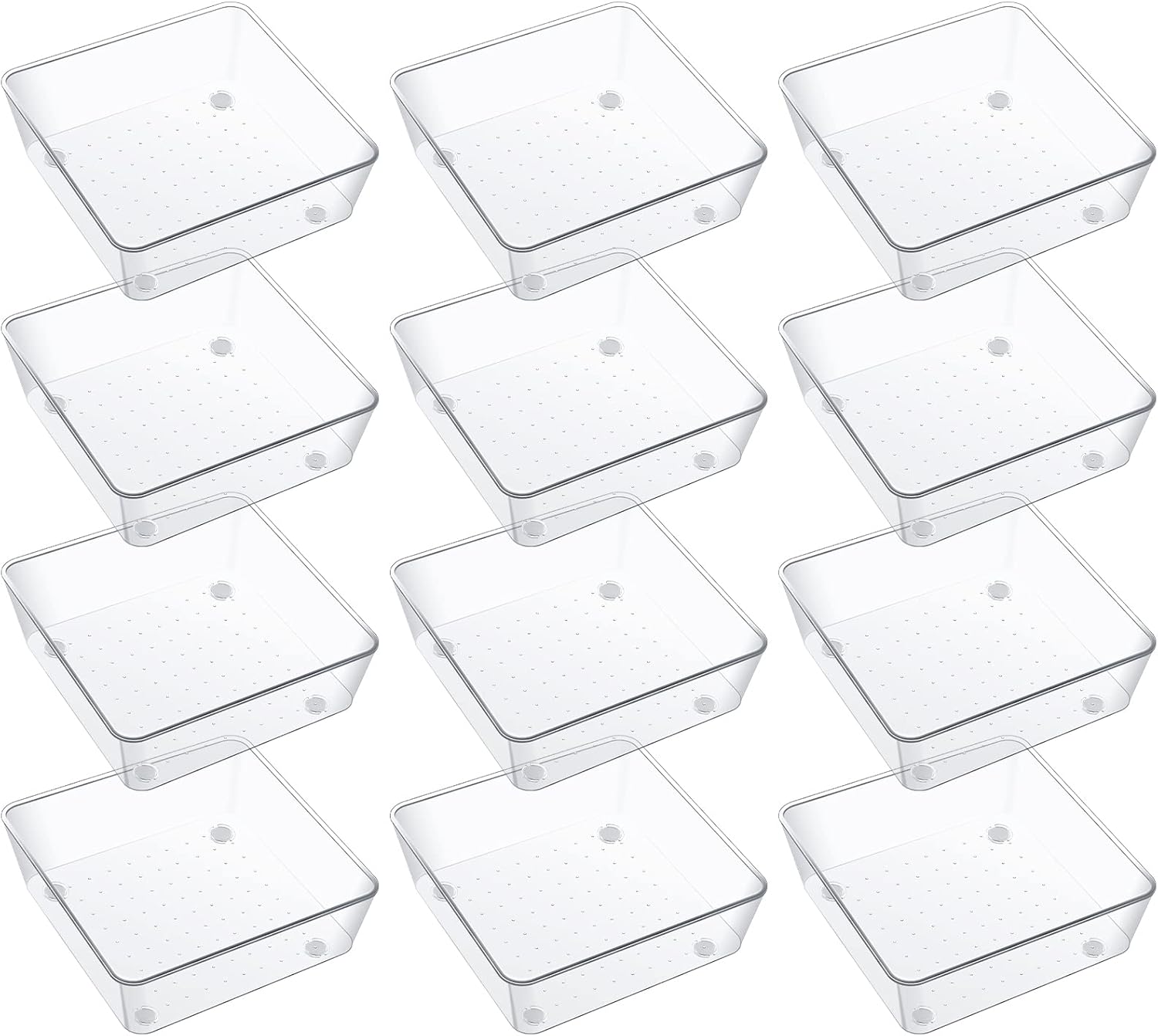 Amazon.com: Bokon 12 Pcs Clear Drawer Organizer Set Acrylic Plastic ...