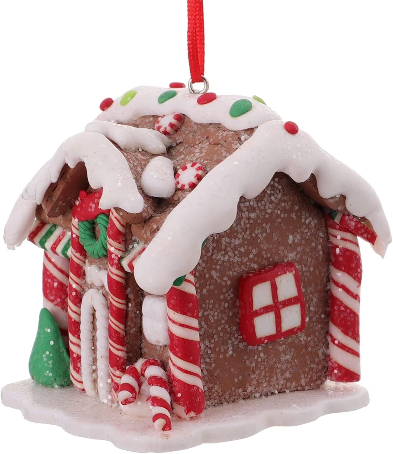 Toddmomy Christmas Gingerbread House Ornaments Resin Christmas Hanging ...