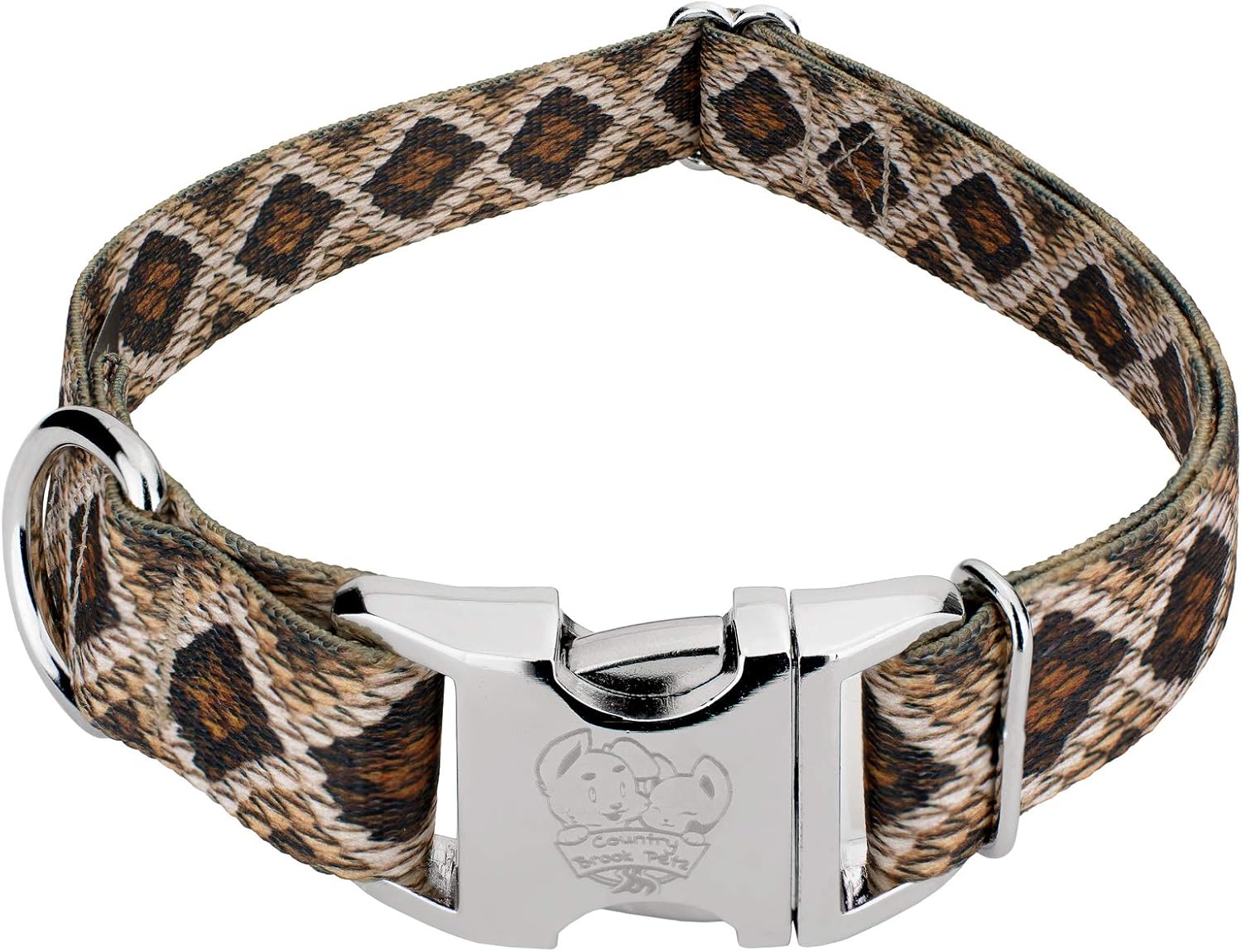 Amazon.com : Country Brook Petz - Premium Rattlesnake Dog Collar - Animal Prints Collection ...