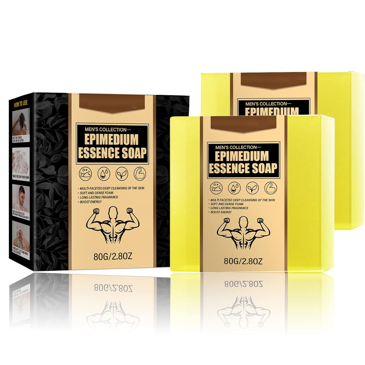 Amazon.com : 2PCS Epimedium Essence Soap, Men's Intimate Soap, All ...