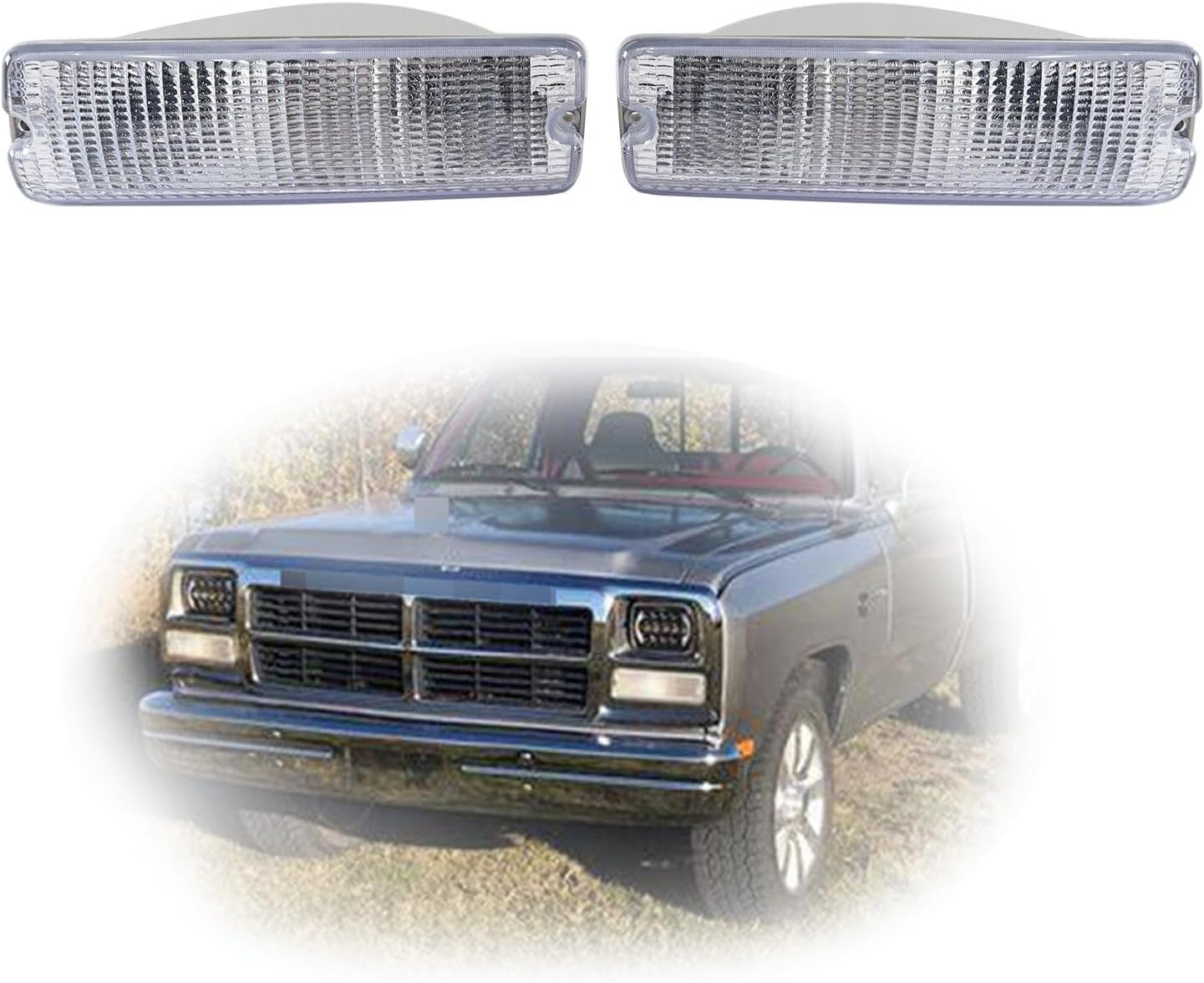 Amazon.com: Turn Signal Light Lens Below Headlamp For 1991-1993 Do-dg-e ...