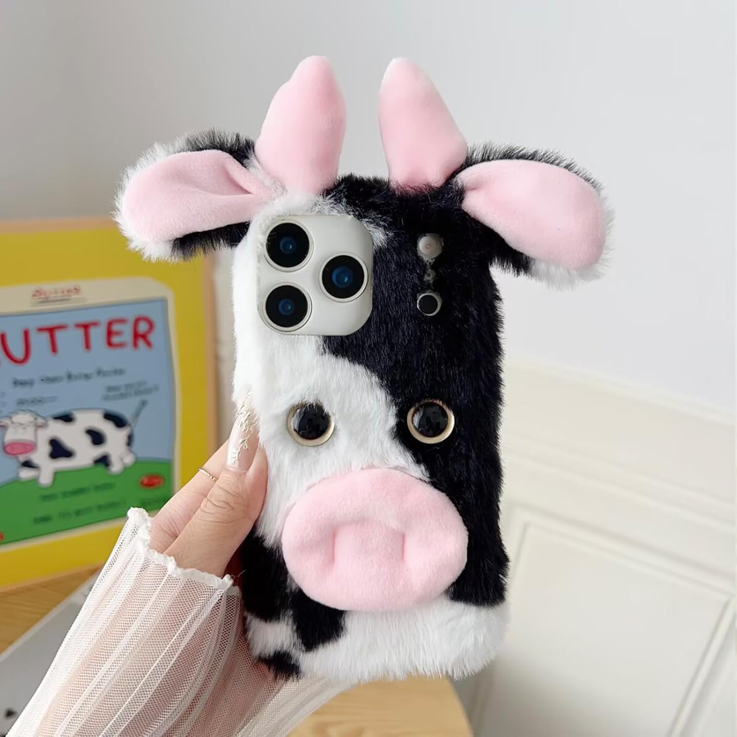 Amazon.com: LUVI Compatible with iPhone 17 Pro Max Cute Case Plush ...