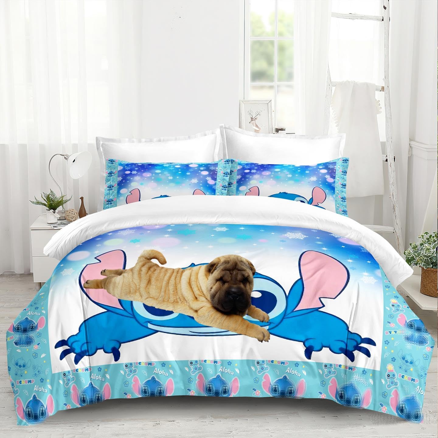 Amazon.com: AkosOL Cute Bed Duvet Cover Funny Anime Cartoon Bedding ...