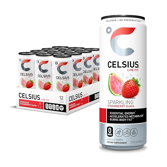 Fitness Energy Drink 270mg Caffeine CELSIUS ESSENTIALS™ Sparkling ...