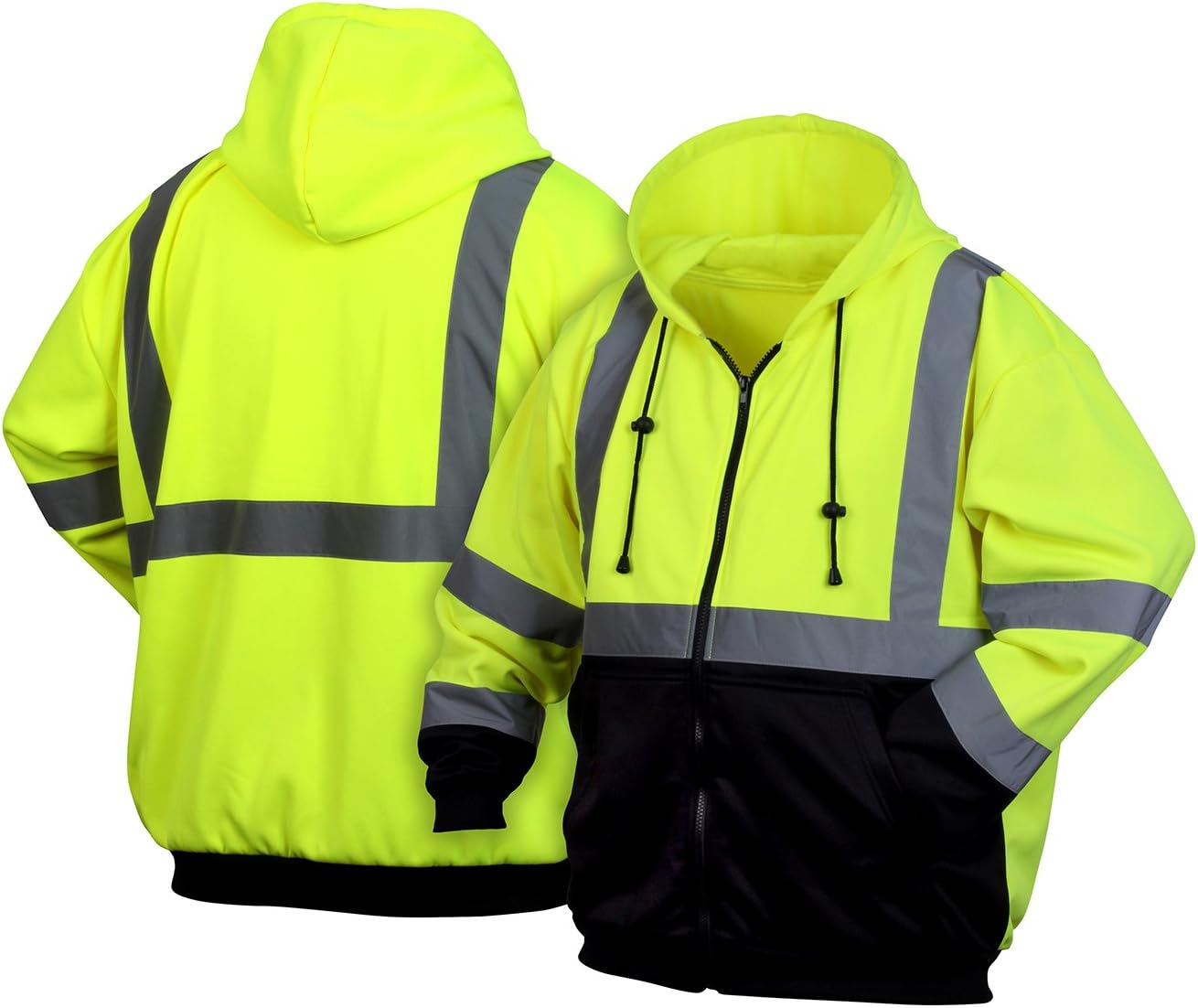 sesafety High Visibility Safety Sweatshirt for Men, Class 3 Reflective ...