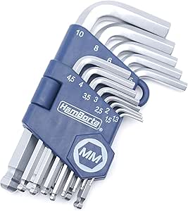 HemBorta® Allen Key Set Short 13pcs 1.27-10mm, Metric Alan Keys Sets ...