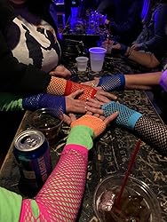 Amazon.com: TecUnite 12 Pairs Fingerless Fishnet Neon Gloves for Women ...