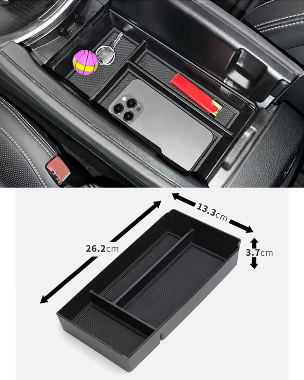 Snapklik.com : Center Console Armrest Storage Box Container Tray ...