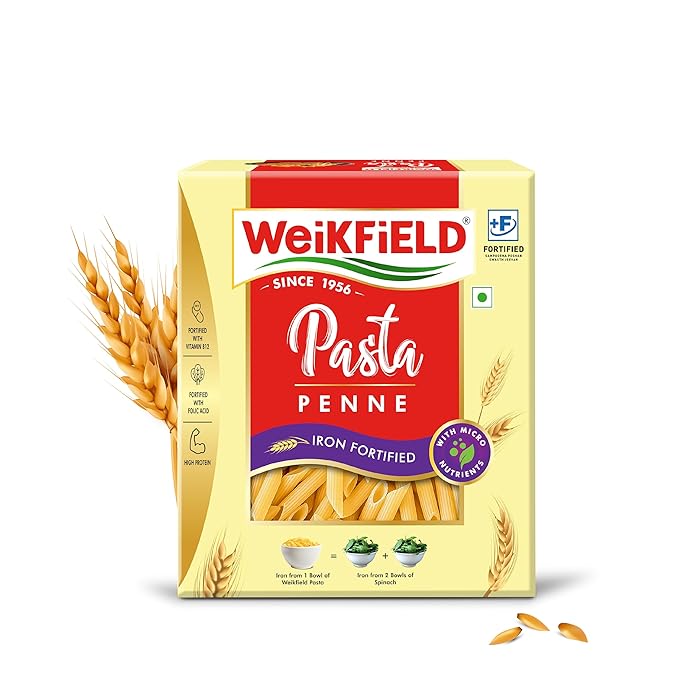 Weikfield High Protein Penne Pasta, 400g / 500g (Weight may vary ...