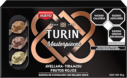 Turin Chocolate Turin Masterpieces Iconic 3 Sabores 15 Piezas, 150g ...