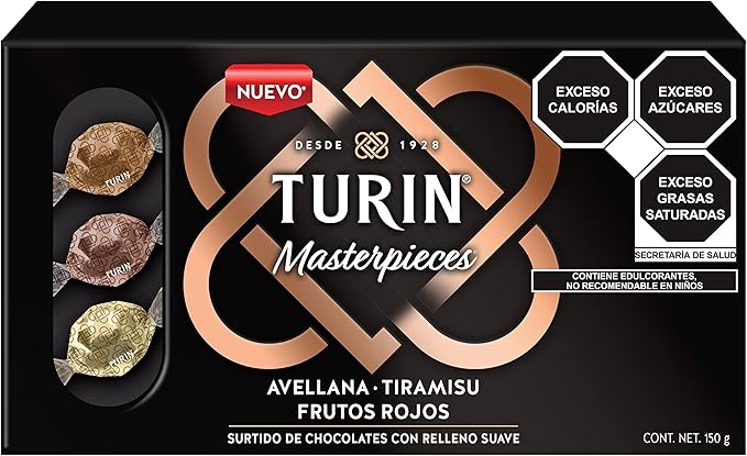 Turin Chocolate Turin Masterpieces Iconic 3 Sabores 15 Piezas, 150g ...
