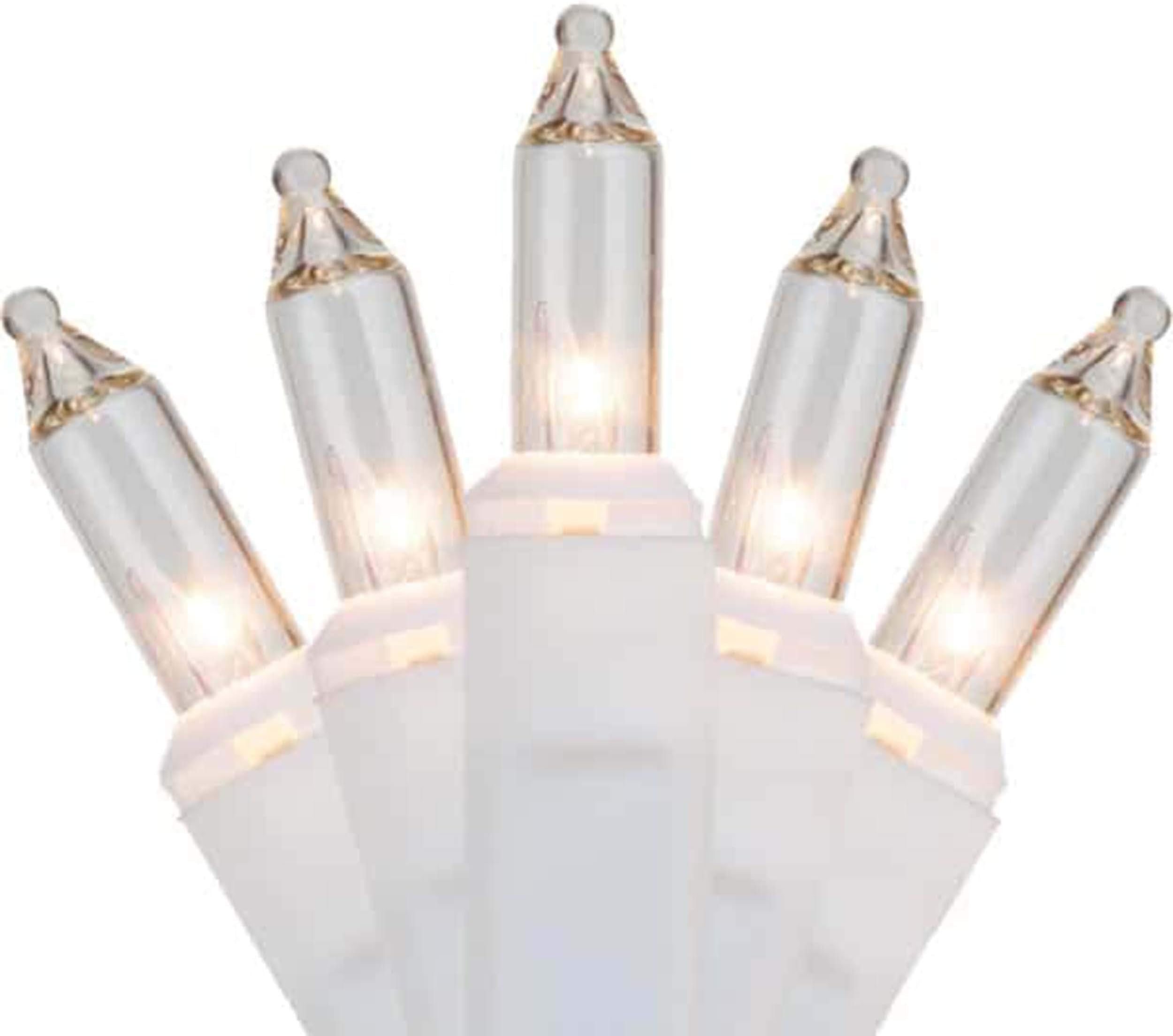 Holiday Joy - Clear White Mini String Lights on White Wire for ...