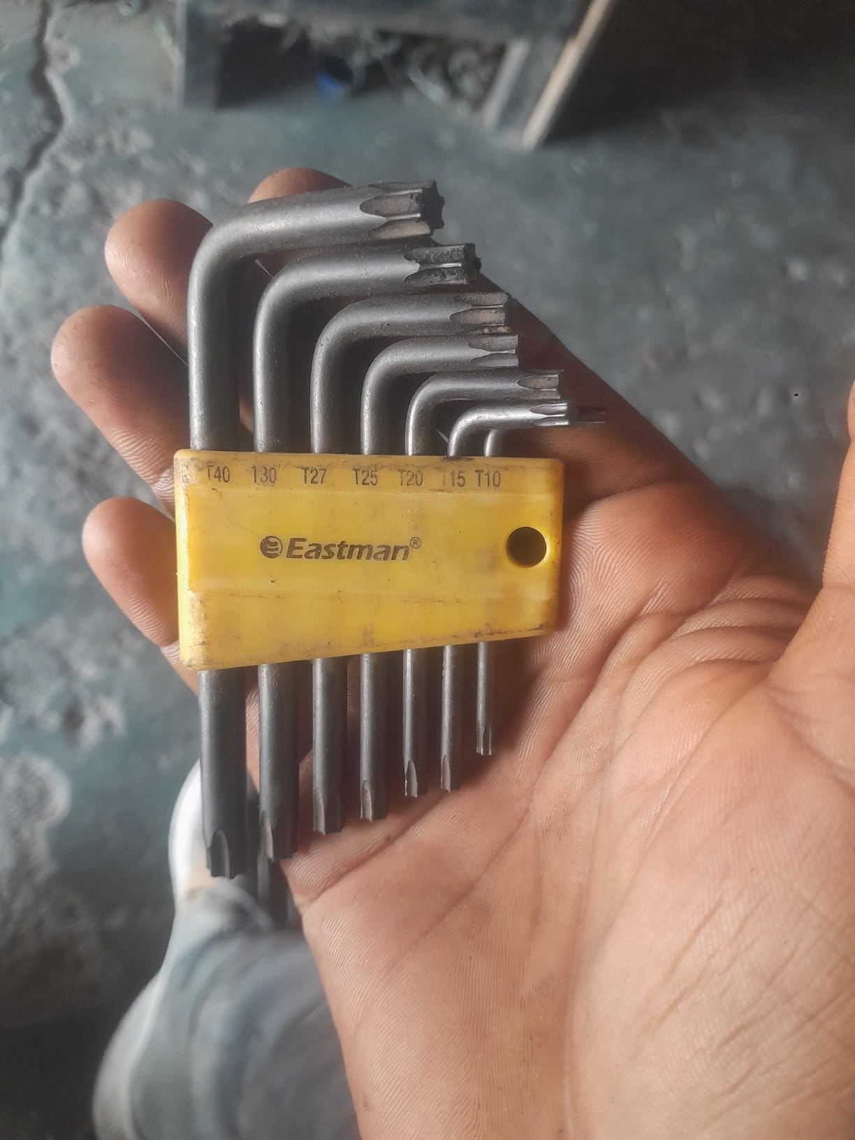 Eastman 7Pcs Star Allen Key Set, Short Pattern, Chrome Vanadium Steel ...