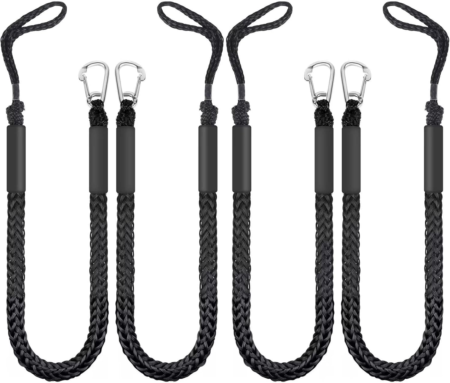 Amazon.com: Bungee Dock Lines for Boat,4 PCS Boat Dock Rope with ...