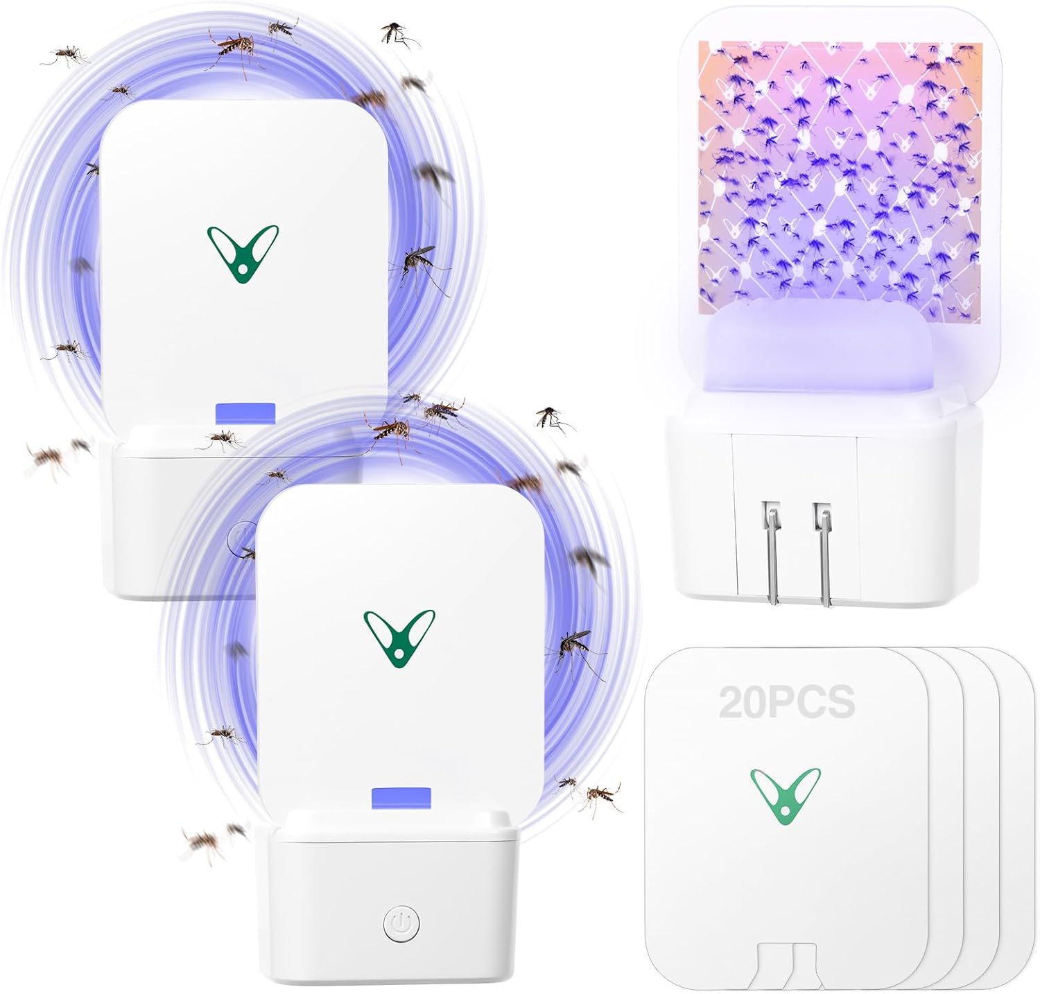 Amazon.com : SELPONT t Trap Plug in,2 Pack Fly Trap with Night Light ...
