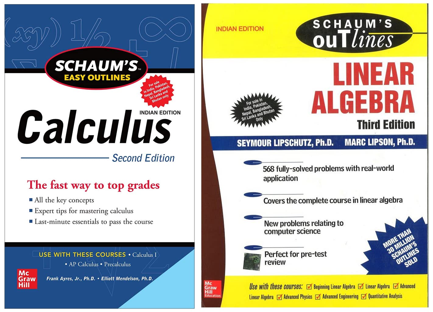 Buy Schaum's Outline of Linear Algebra | 3rd Edition & Schaums Easy ...