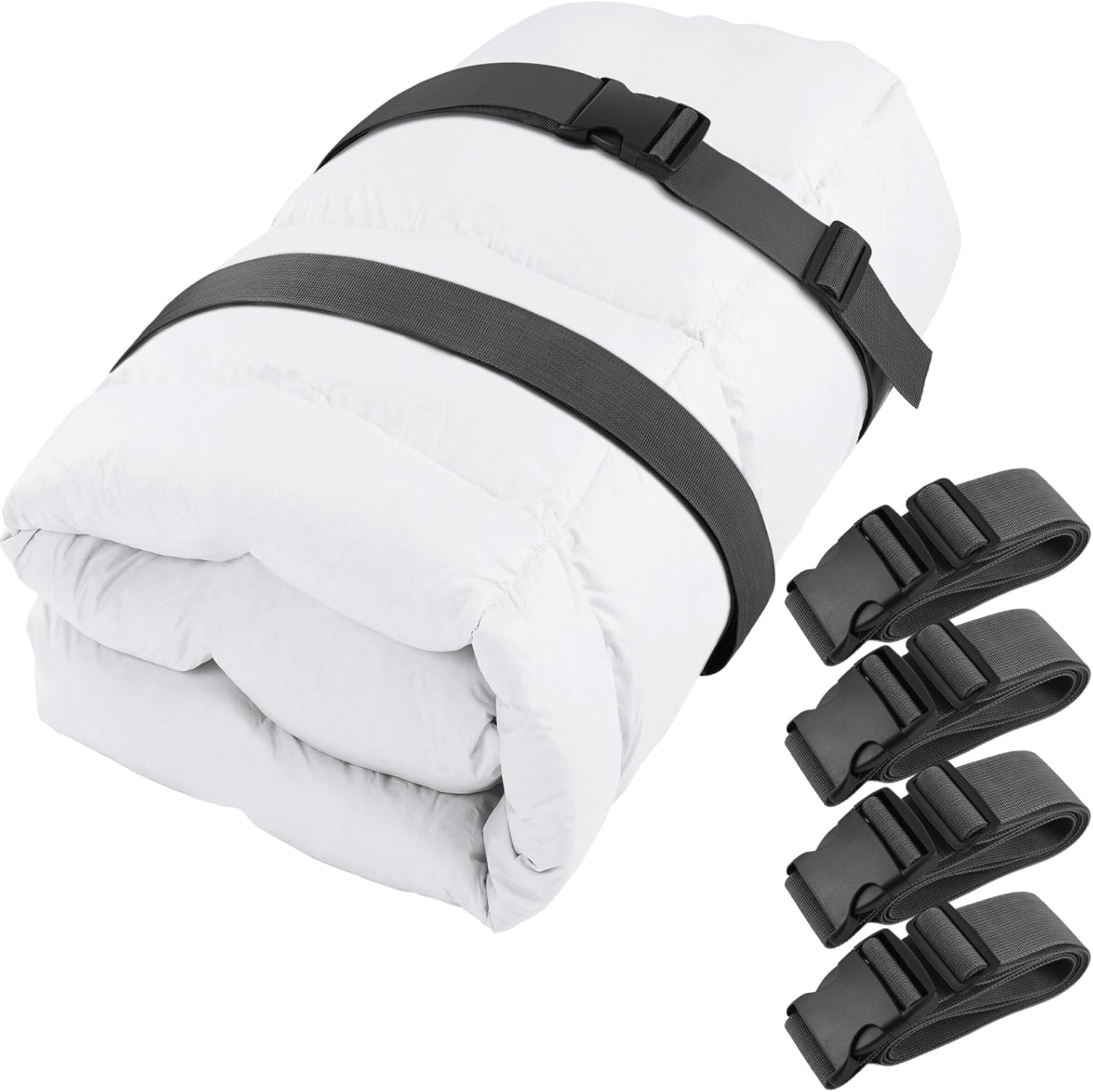 Amazon.com: 4 Pcs Mattress Topper Straps Adjustable with Buckles Memory ...