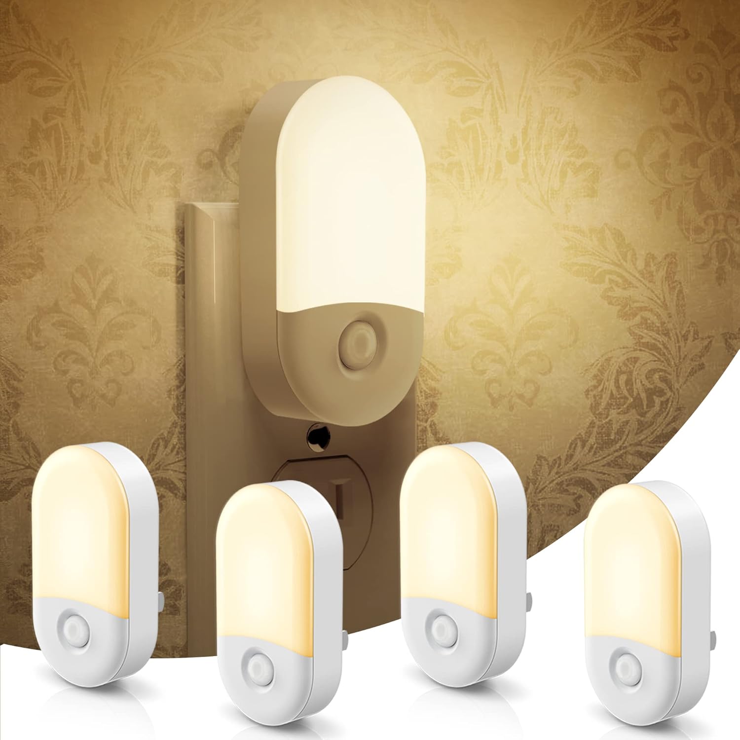 L LOHAS LED Night Lights Plug into Wall, [4 Pack] LED Night Light with ...