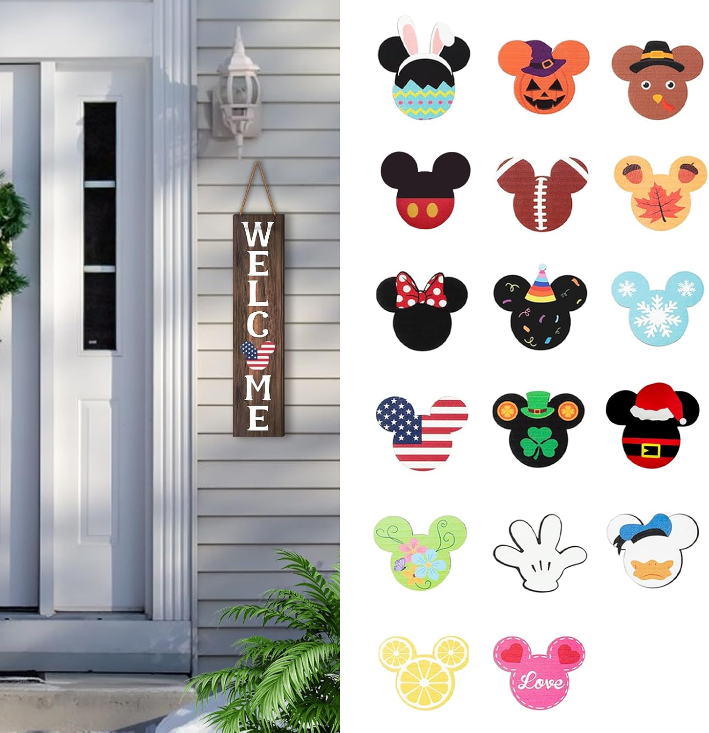 Amazon.com: FUEMEILY 15.7'' Cute Mouse Seasonal Interchangeable Home ...