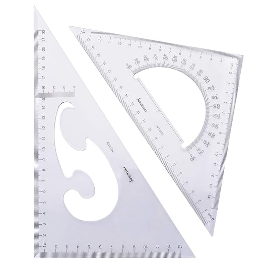 Amazon.com: BronaGrand Large Triangle Ruler Square Set, 30/60 and 45/90 ...