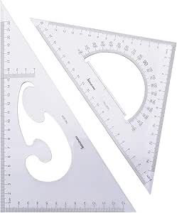 Amazon.com: BronaGrand Large Triangle Ruler Square Set, 30/60 and 45/90 ...