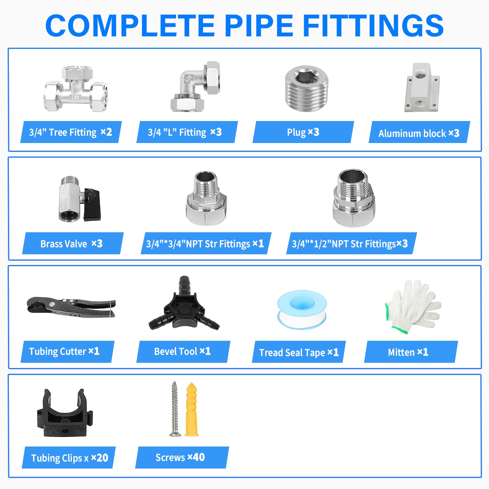 Snapklik.com : Compressed Air Line Kit 3/4” x100FT, Air Line Kit, Air ...