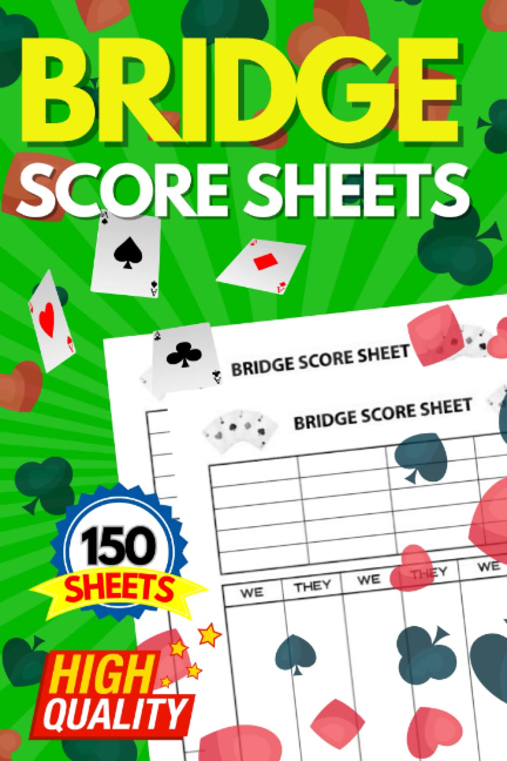 Bridge Score Pads: 150 Bridge Score Pads for Scorekeeping | Bridge ...