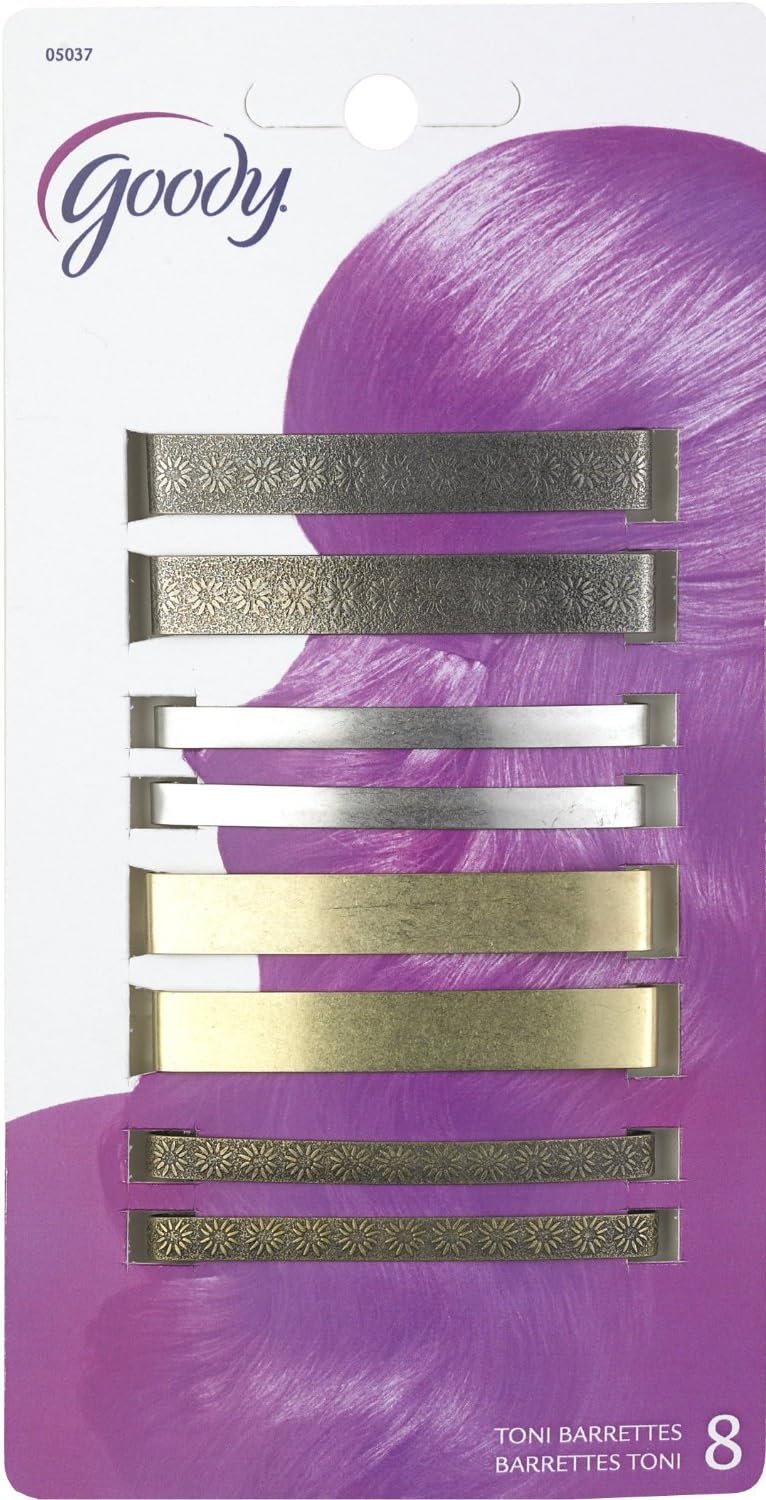 Amazon.com : Goody Metal Hair Barrettes Clips - 3 Count, Assorted ...