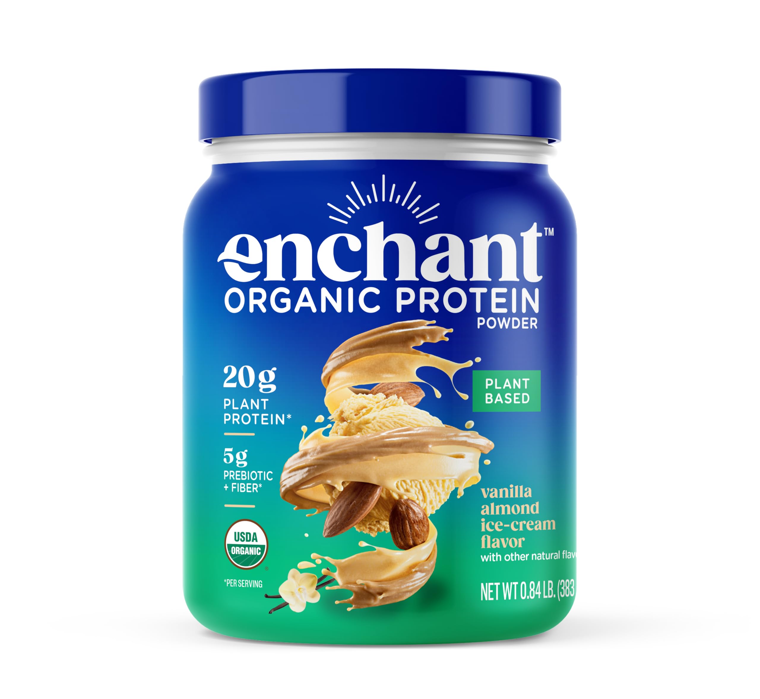 Amazon.com: Enchant Organic Protein Powder, Vanilla Almond Ice-Cream ...